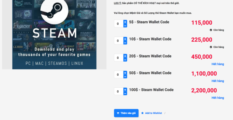 Mua Steam Wallet tại Zuu Gaming | Zuu.vn